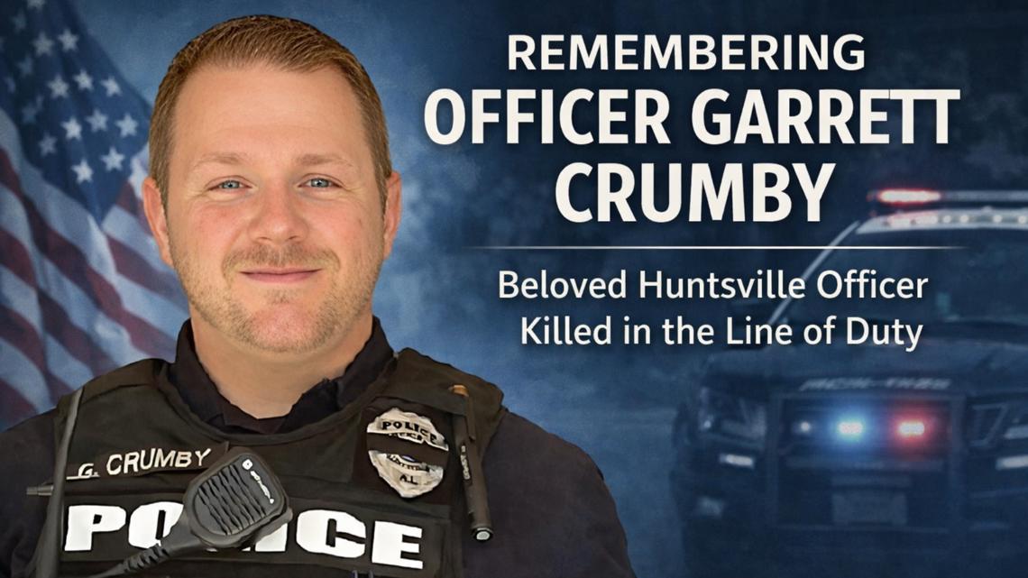Huntsville Police honor Officer Garrett Crumby, killed in 2023 shooting ...