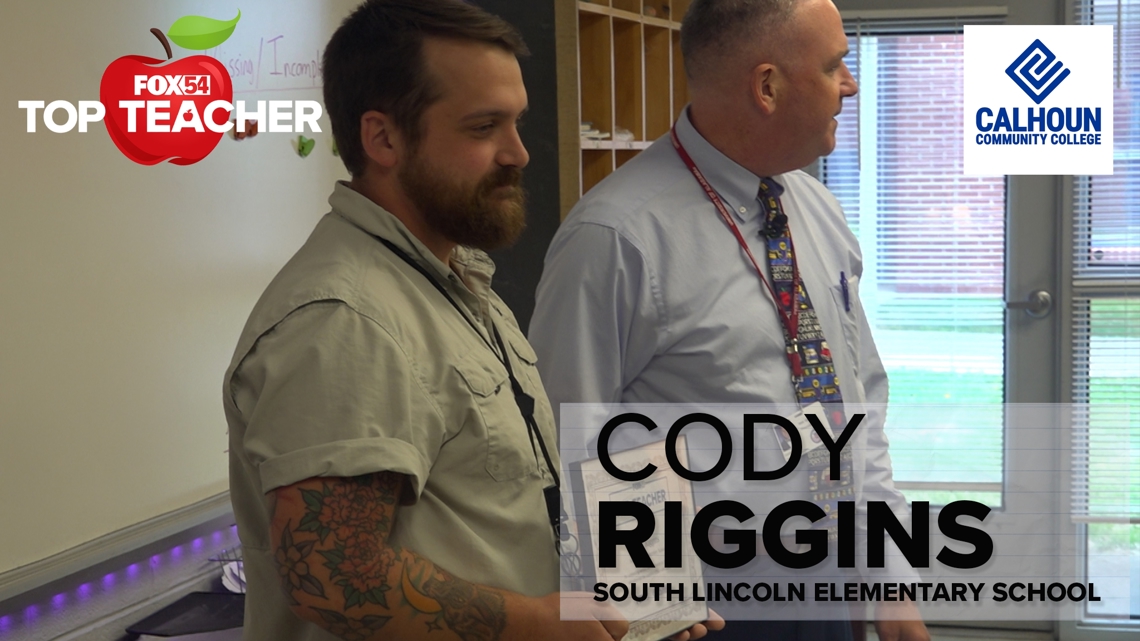Cody Riggins is a FOX54 Top Teacher from South Lincoln Elementary ...