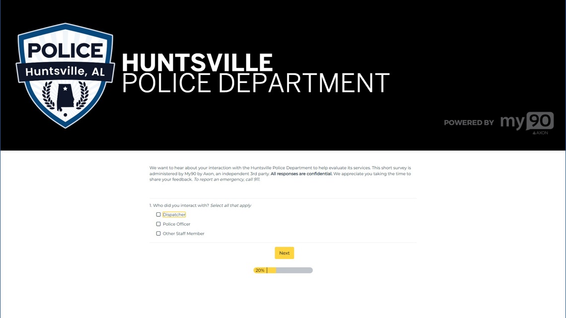 Huntsville Police Department using text surveys to receive feedback ...