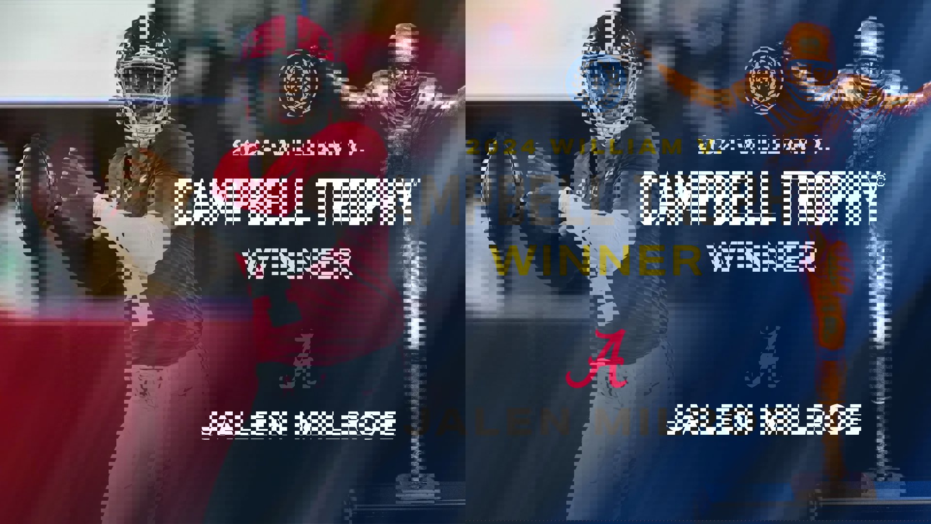 Alabama's Milroe named winner of William V. Campbell trophy ...