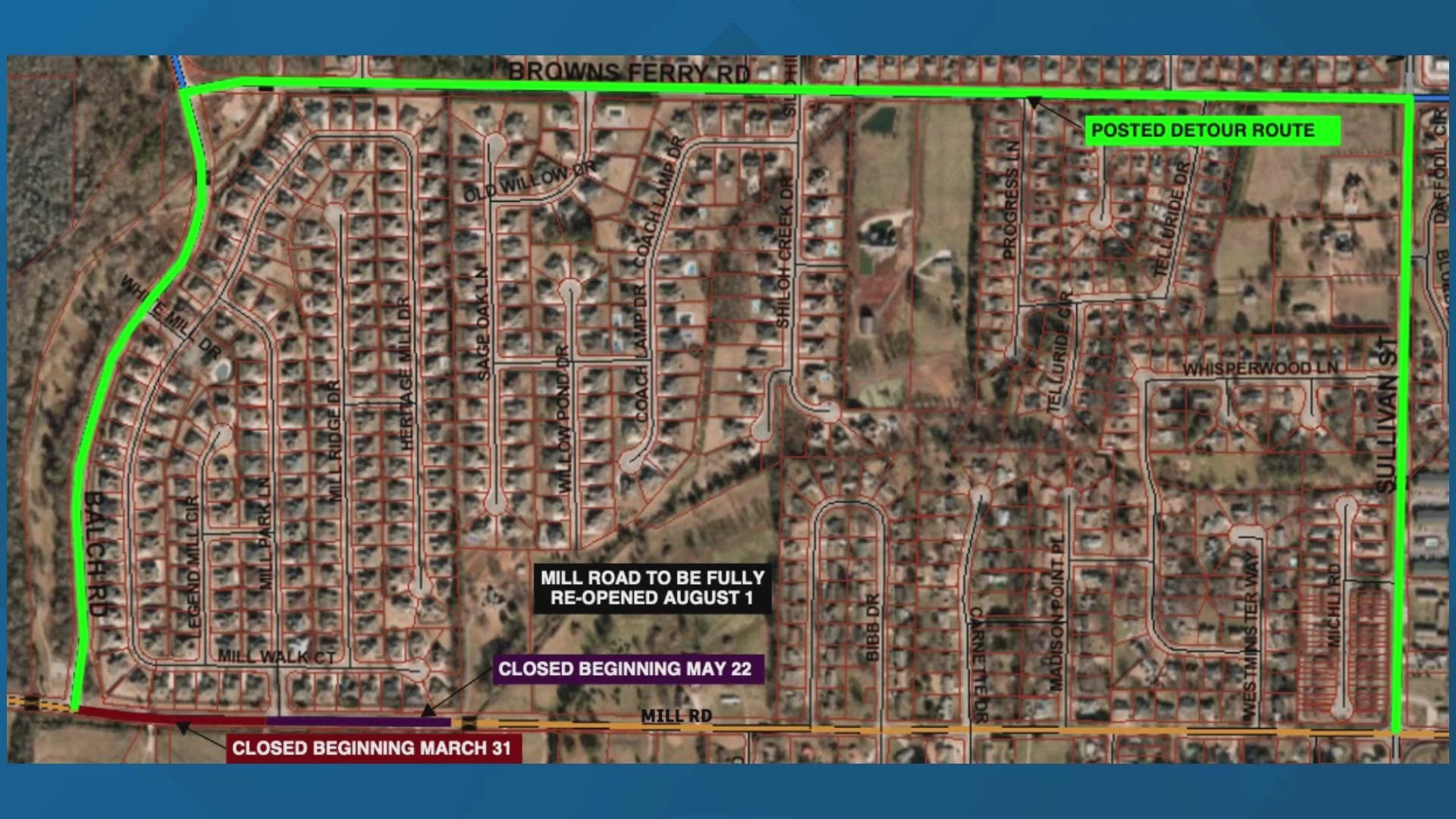 Mill Road closure in Madison starts May 22 | rocketcitynow.com