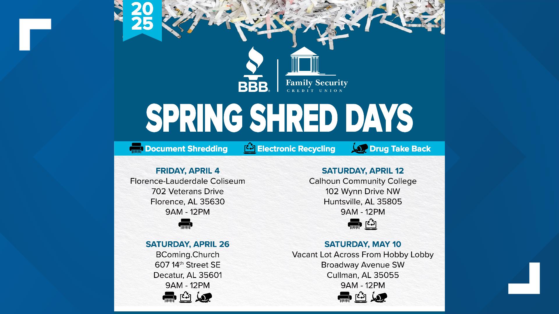 North Alabama hosts spring shred days to protect your identity ...