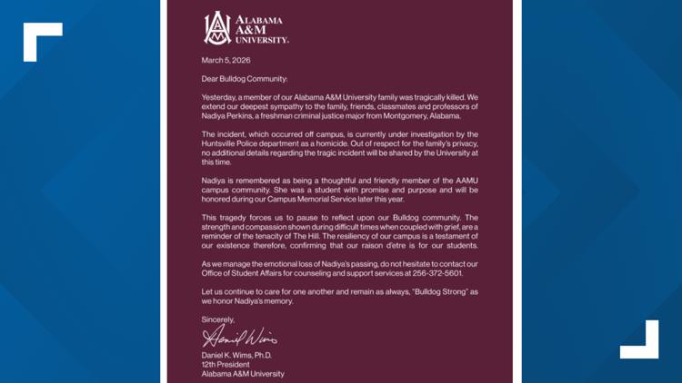 Alabama A&M student dies in Huntsville apartment shooting ...