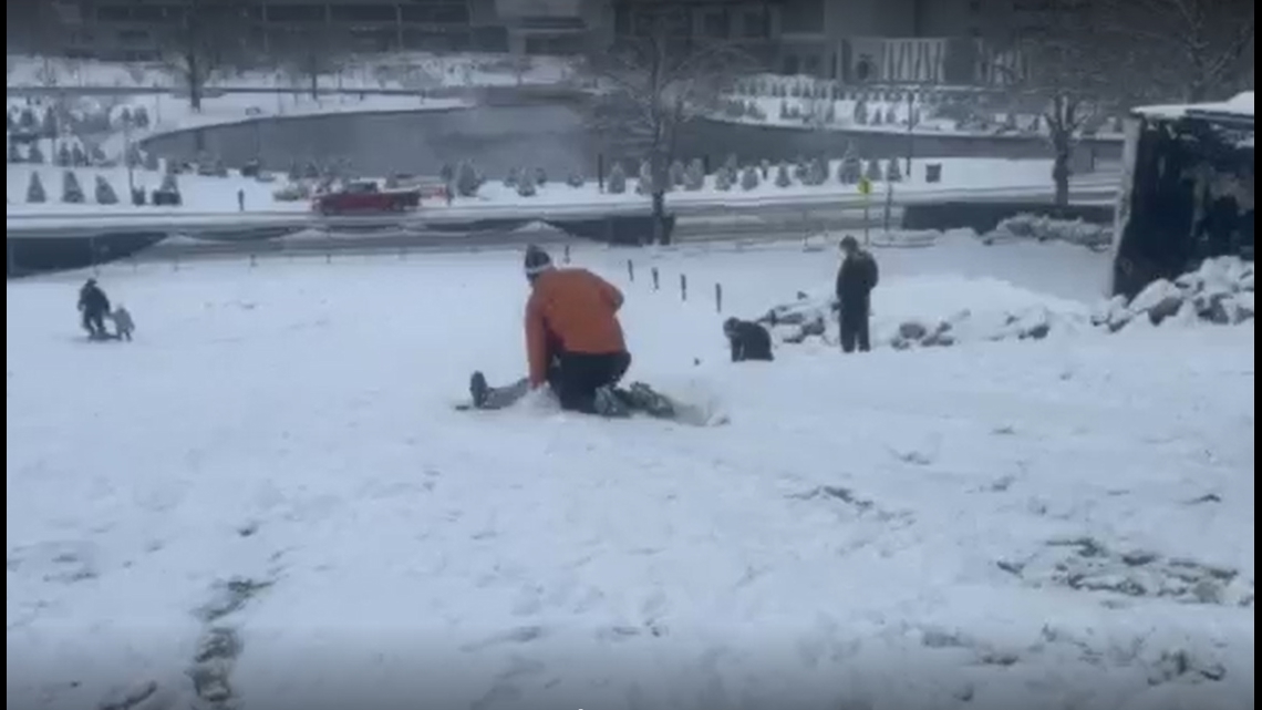 Snow Day | FOX54's Ken McCoy sledding at Big Spring Park, Jan. 10, 2025 ...