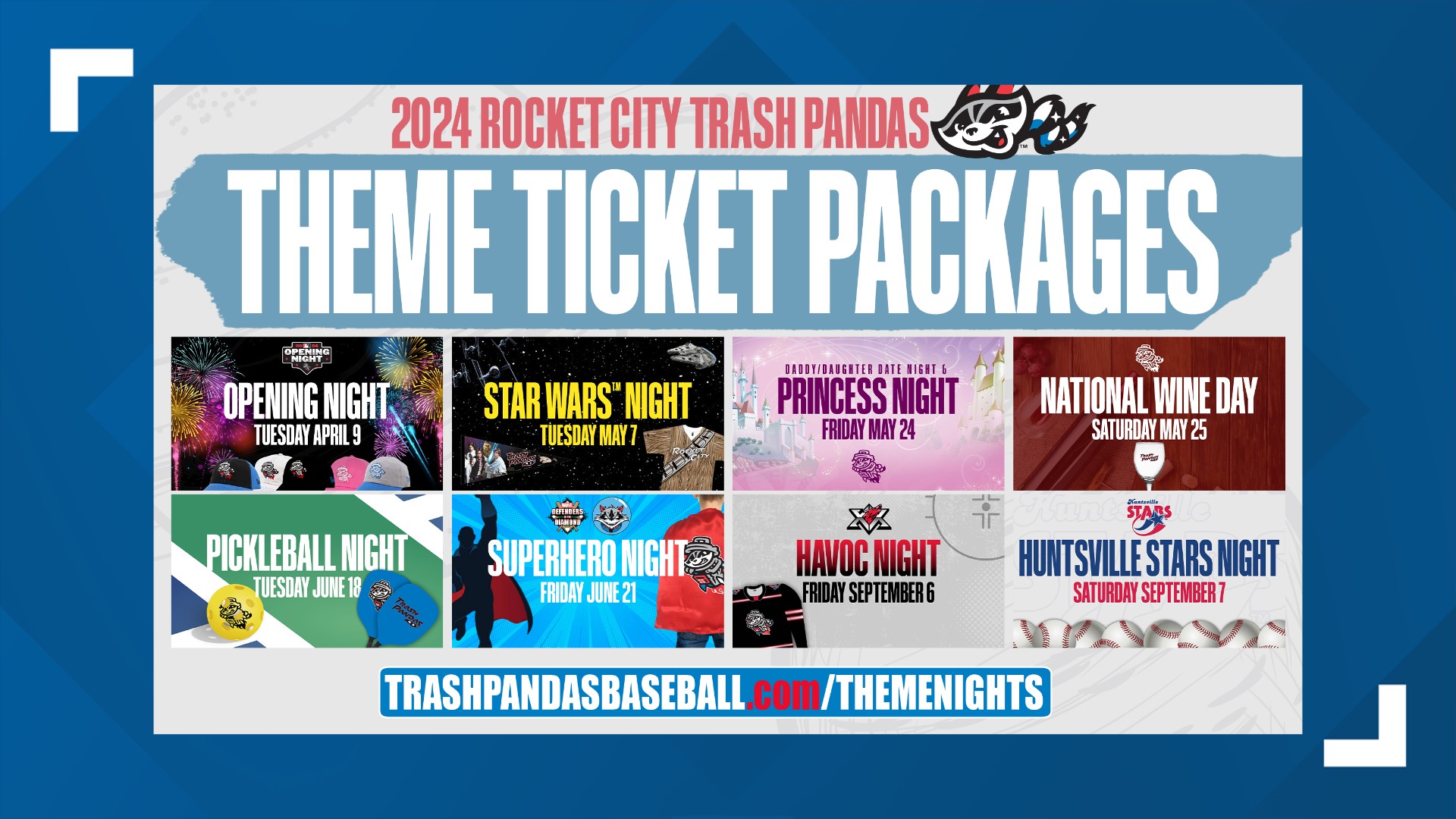 Rocket City Trash Pandas release theme night packages for season | rocketcitynow.com