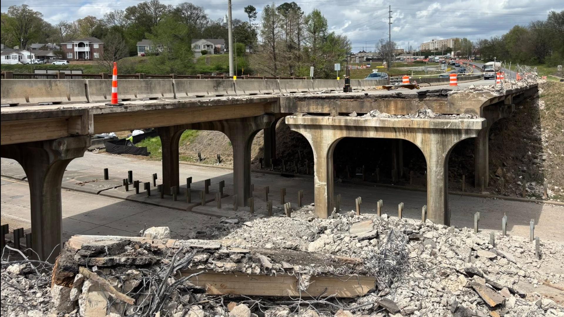 Half of aging Florence bridge torn down as replacement project moves ...