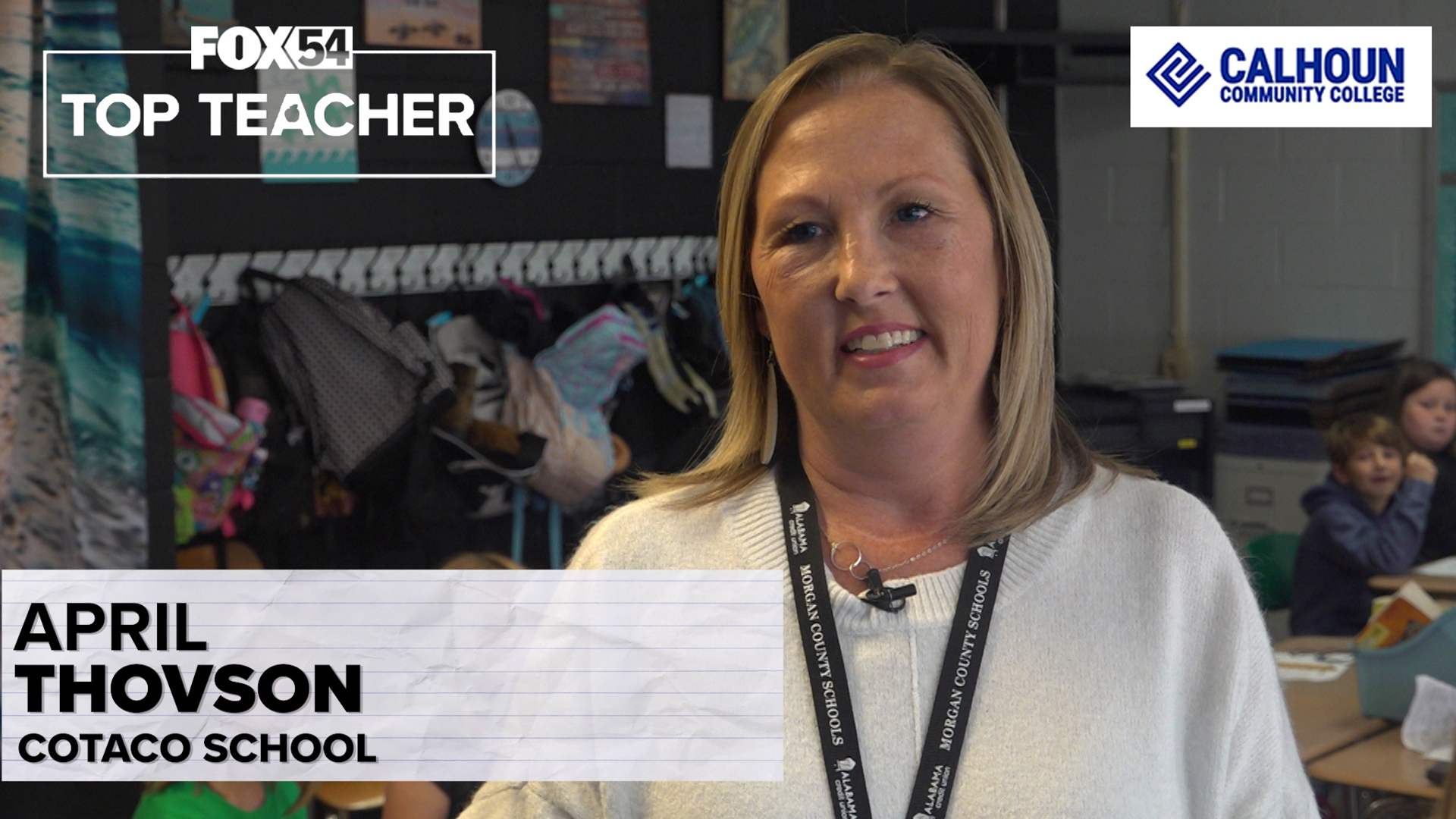 FOX54 Top Teacher: April Thovson makes a mark in her first year at ...