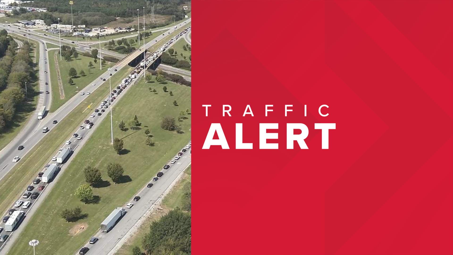 Traffic backed up for miles on I-65 northbound due to weekend work on ...