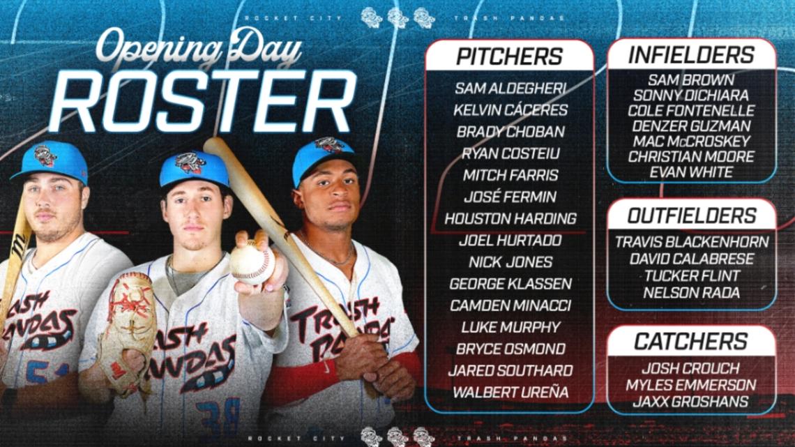 Trash Pandas unveil opening day roster for 2025 season | rocketcitynow.com