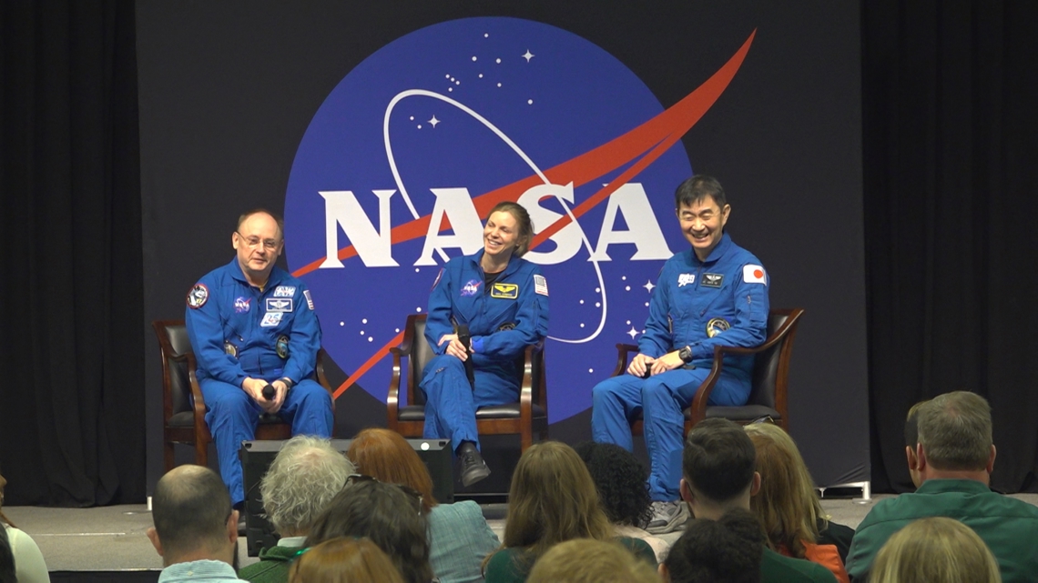 NASA SpaceX Crew-11 astronauts celebrate teamwork during visit to ...
