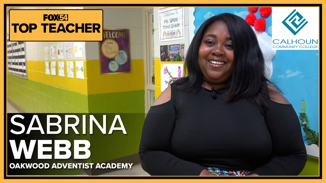 FOX54 Top Teacher Sabrina Webb Web Extra | rocketcitynow.com