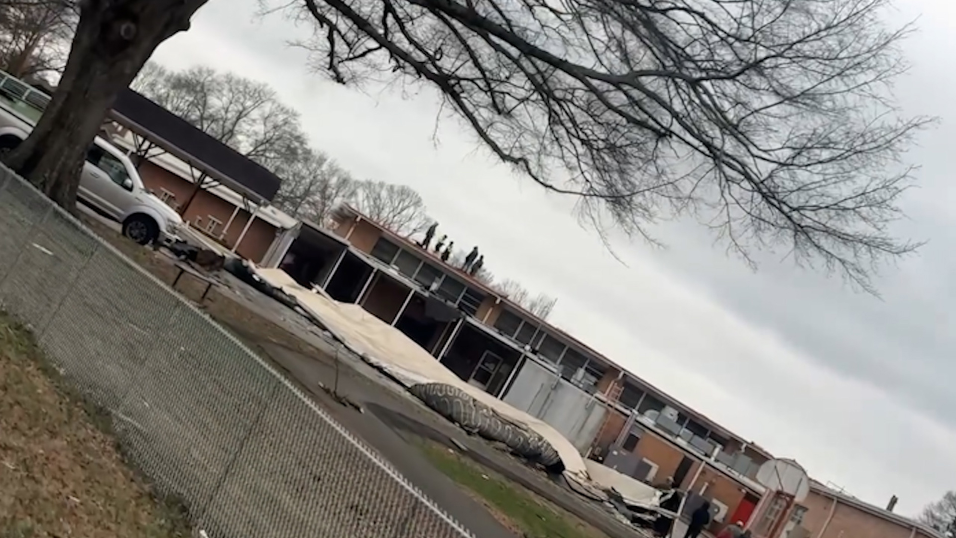 Storm Damage, R.E. Thompson Intermediate School, Tuscumbia | rocketcitynow.com