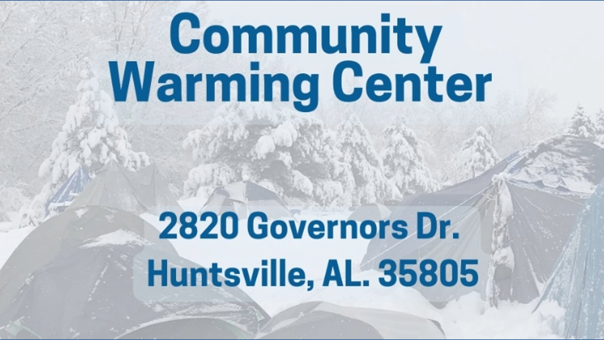 Huntsville warming center opens this weekend with meals, showers, and ...