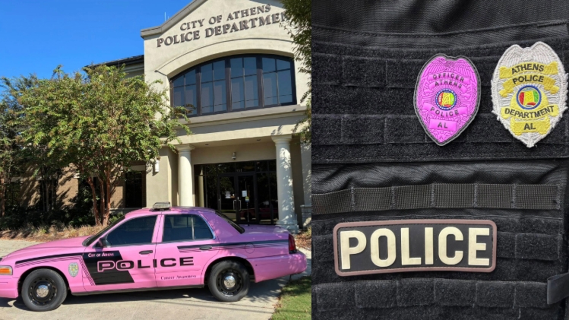 Athens Police Support Breast Cancer Awareness with Pink Badges ...
