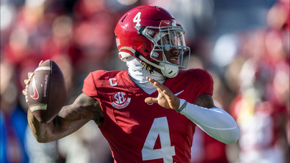 Milroe, No. 13 Alabama keep playoff hopes alive with 28-14 win over Auburn in the Iron Bowl ...