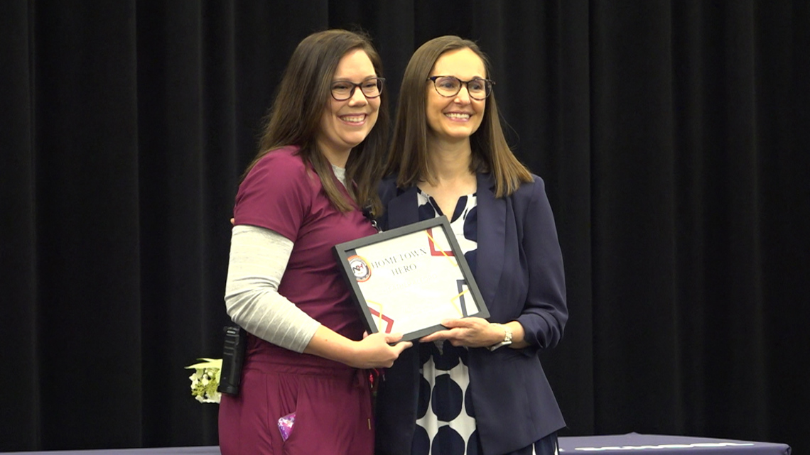 School nurse honored as a Hometown Hero for saving runner's life at ...
