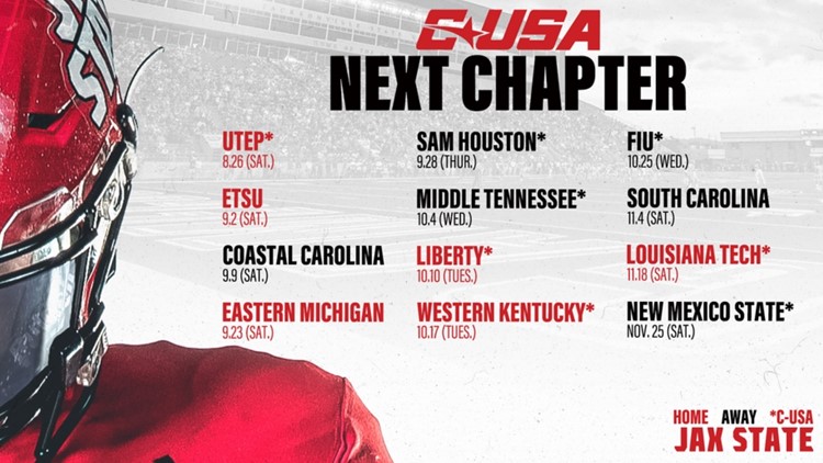 2023 Jacksonville State Gamecocks football schedule unveiled ...